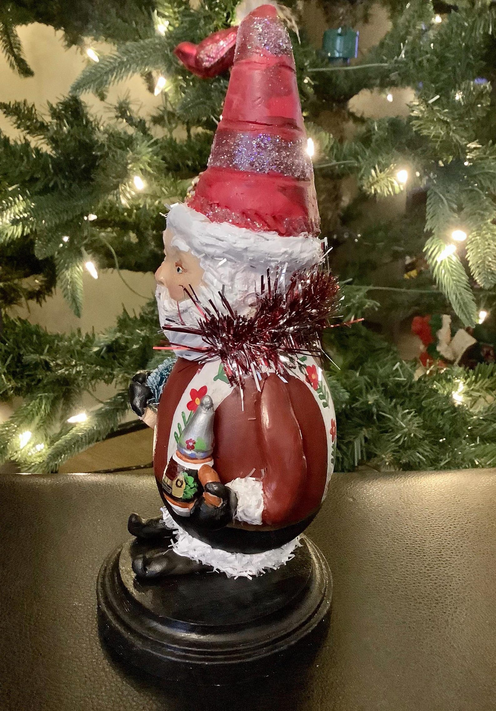 Santa Stein Handmade Signed Sculpture OOAK 10” - Etsy