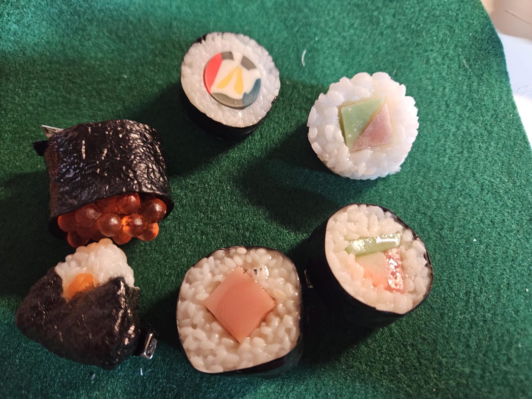 Sushi Hair Clips - Etsy