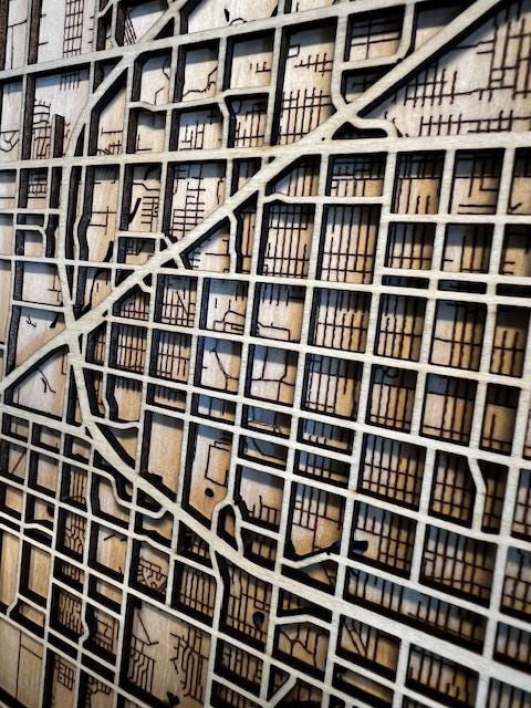 Custom Laser Cut and Engraved City Map - Etsy