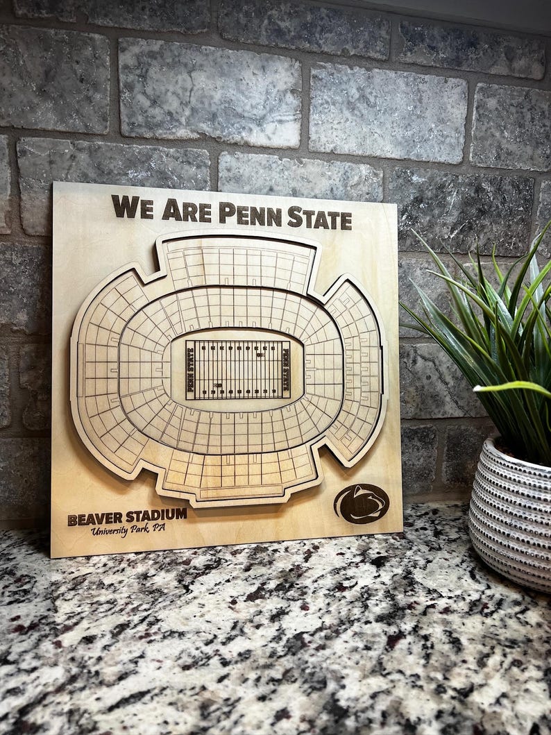 Custom 3D Layered Stadium Art: Laser Cut Wood - Etsy