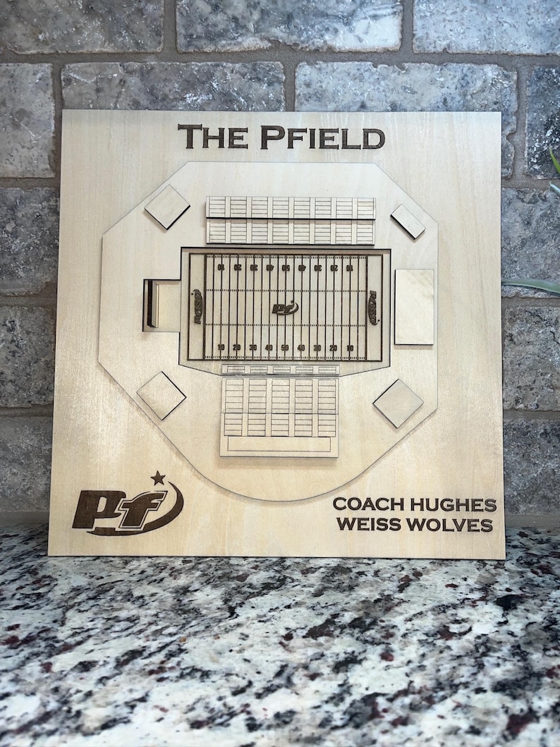 Custom 3D Layered Stadium Art: Laser Cut Wood - Etsy