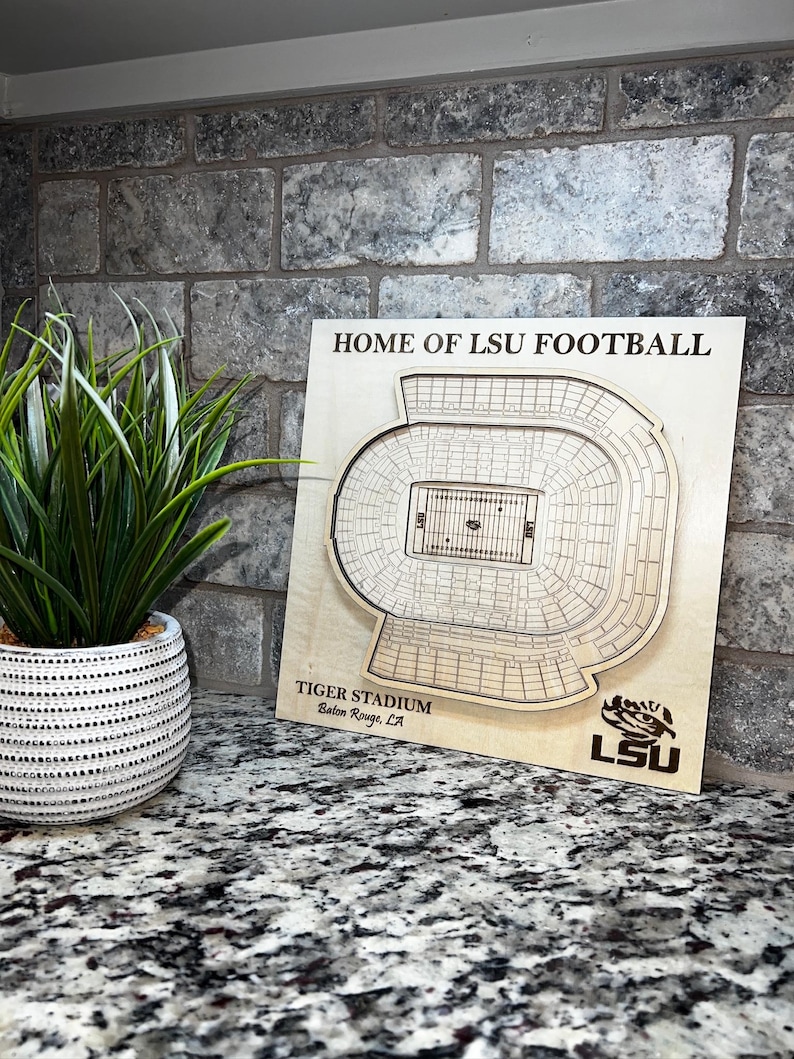 Custom 3D Layered Stadium Art: Laser Cut Wood - Etsy