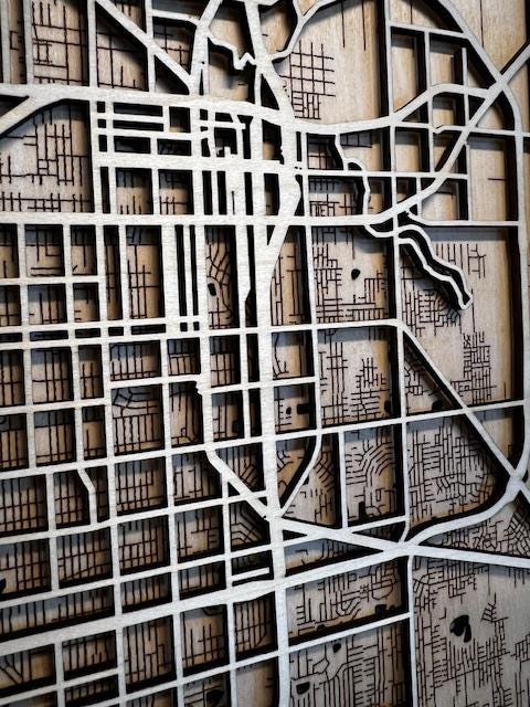 Custom Laser Cut and Engraved City Map - Etsy