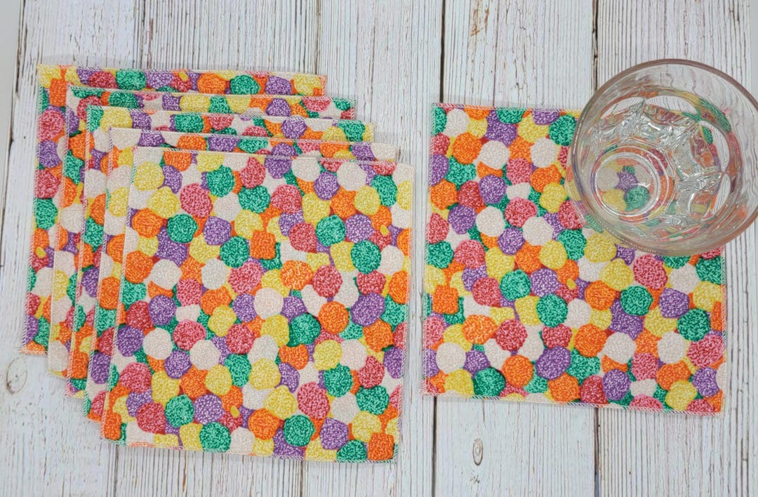 Candy Napkins, Gumdrop Beverage Napkins, Gumdrop Snack Napkins, Kids ...