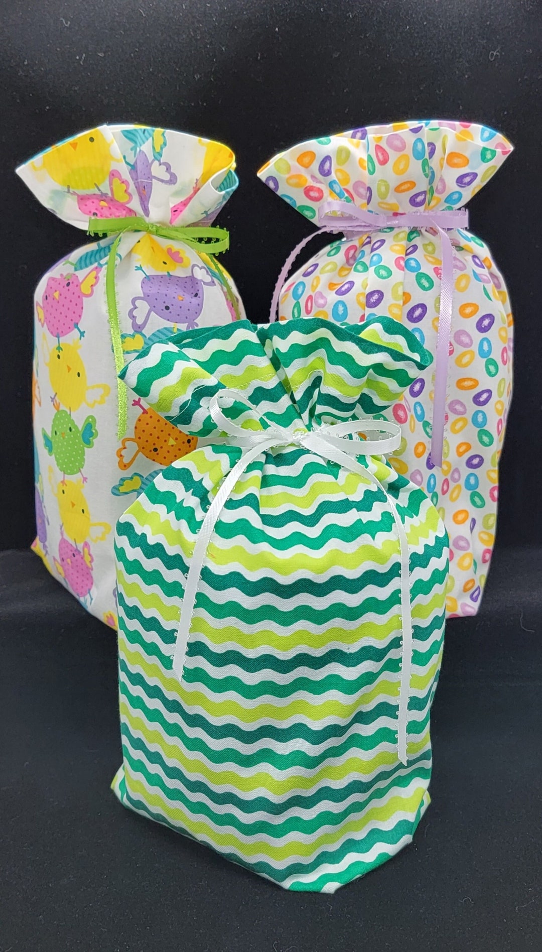St Patricks Day Easter Gift Bags, Wavy Stripes, Jelly Beans, Chicks ...