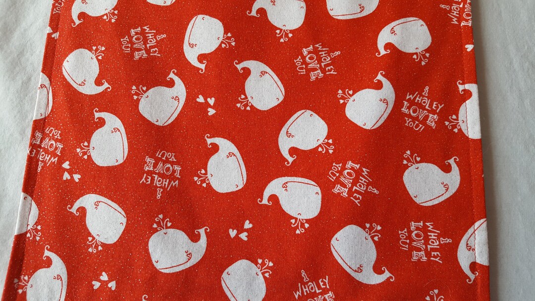 Valentine's Day Kids Whales Table Runner I Whaley Love You Glitter ...
