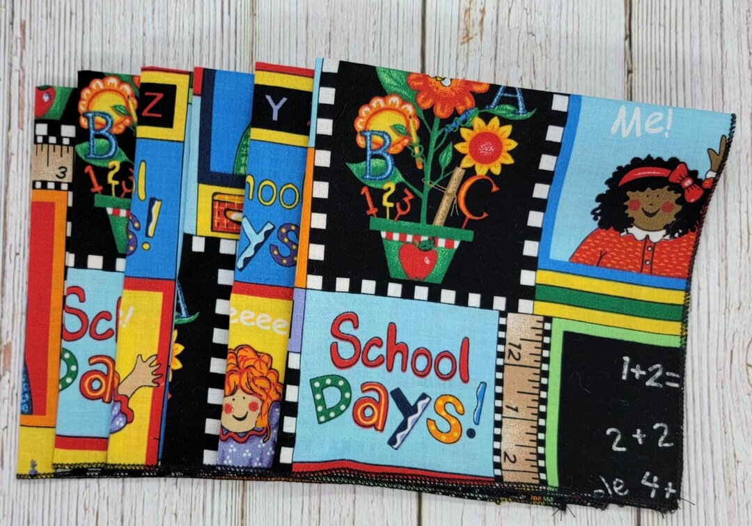 Math STEM Napkins Days Back to School Lunch Lunchbox Dinner Set of 6 - Etsy
