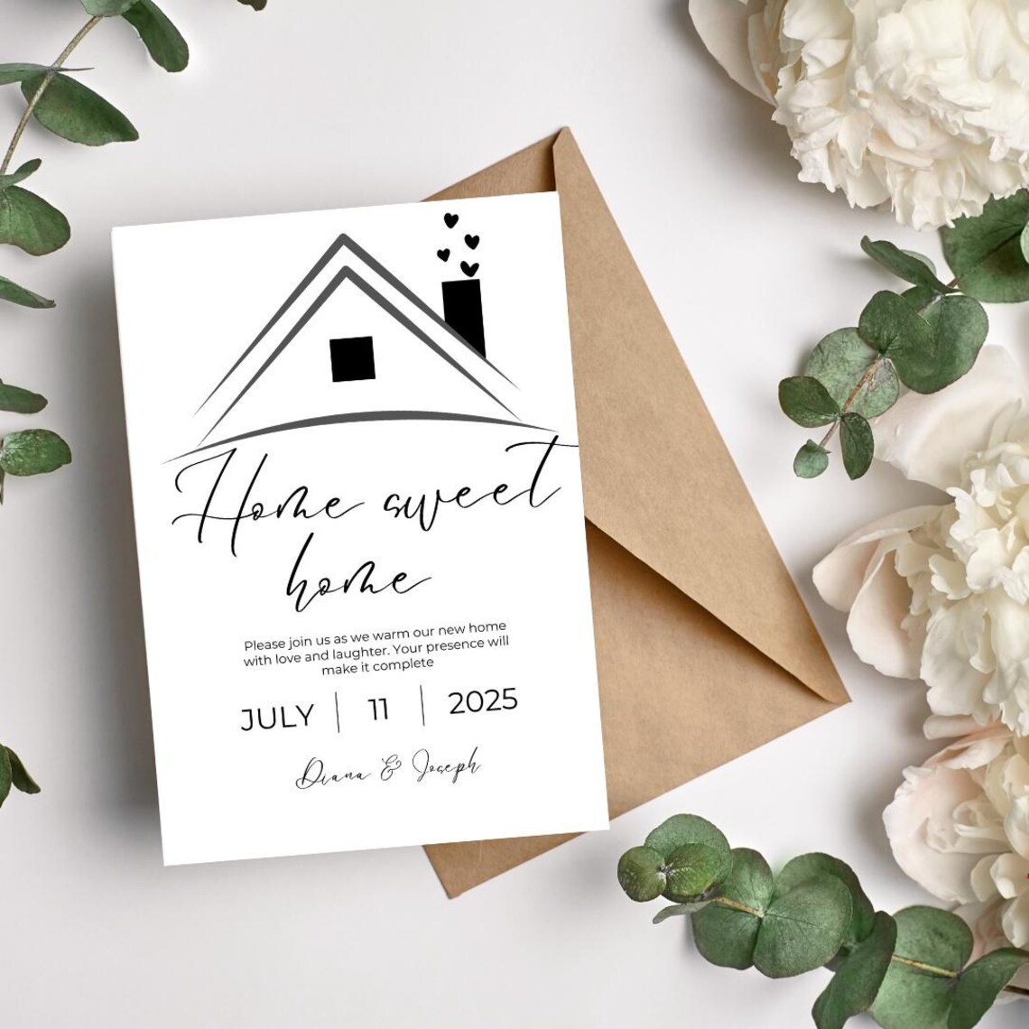 Housewarming Party Invitation Template, Home Sweet Home, Housewarming ...