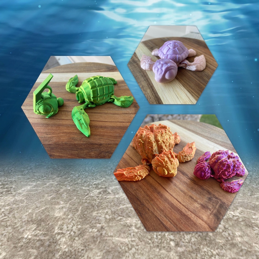 3D Printed Turtles - Etsy