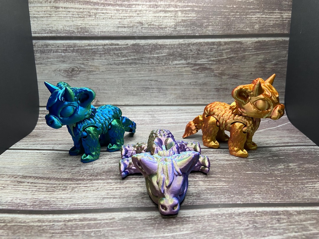 3D Printed Highland Cow - Pig - Pig With Wings - Farm Animals - Fidget ...