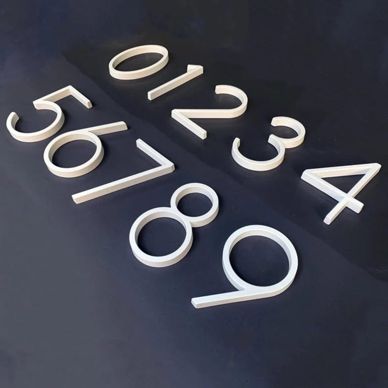Clean Modern House Numbers – Outside House Number Sign, 5 Inch House ...