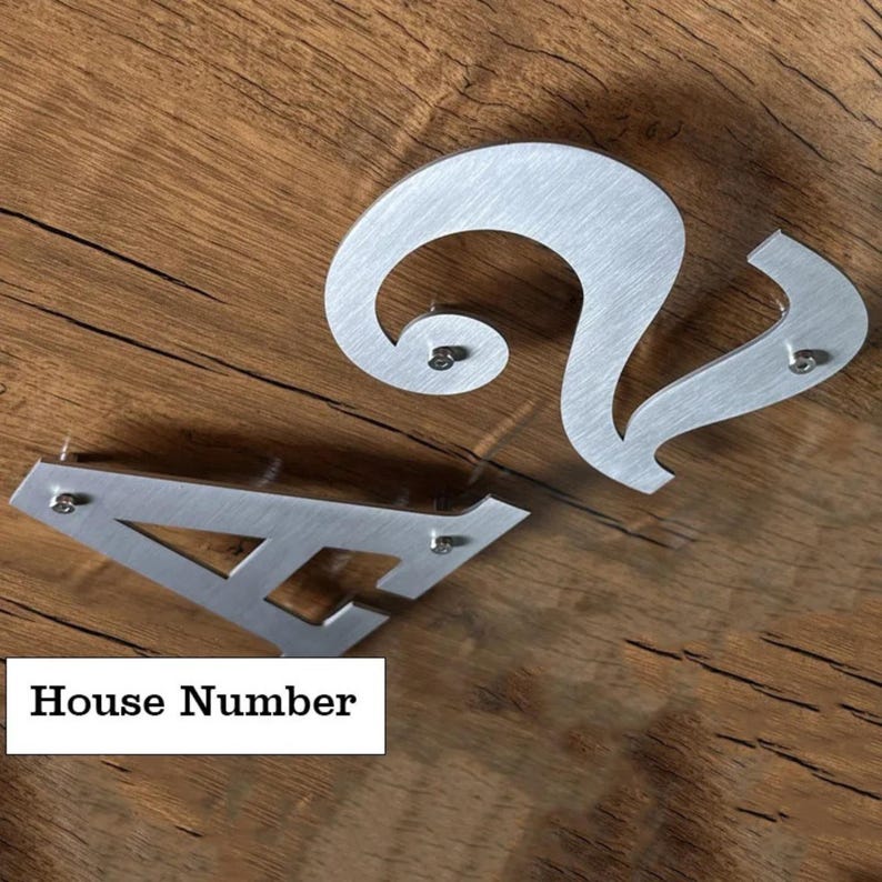 Modern Floating Stainless House Numbers & Letters - 5 Inches Sizes ...