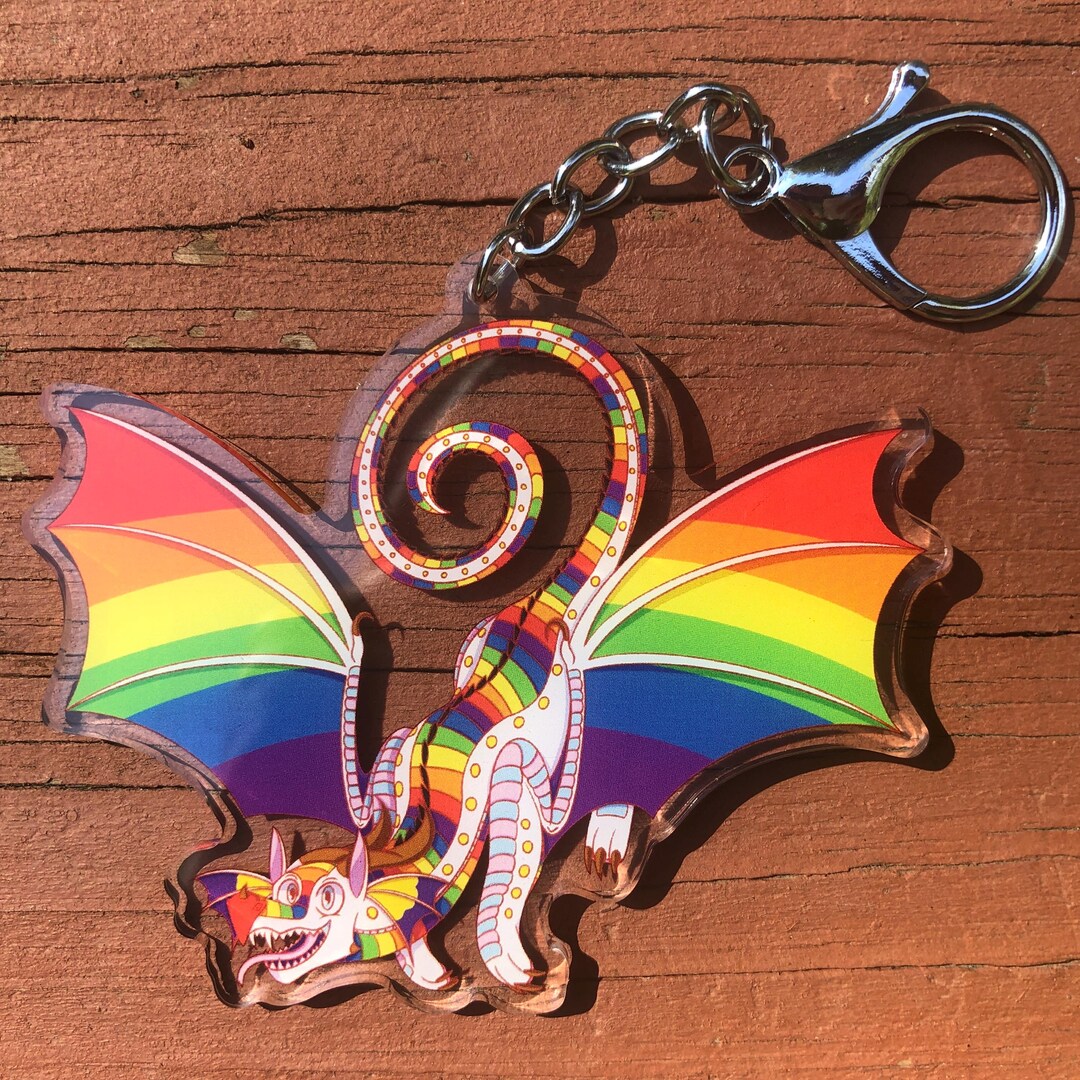 Rainbow Rainwing Keychain - Wings of Fire - Etsy