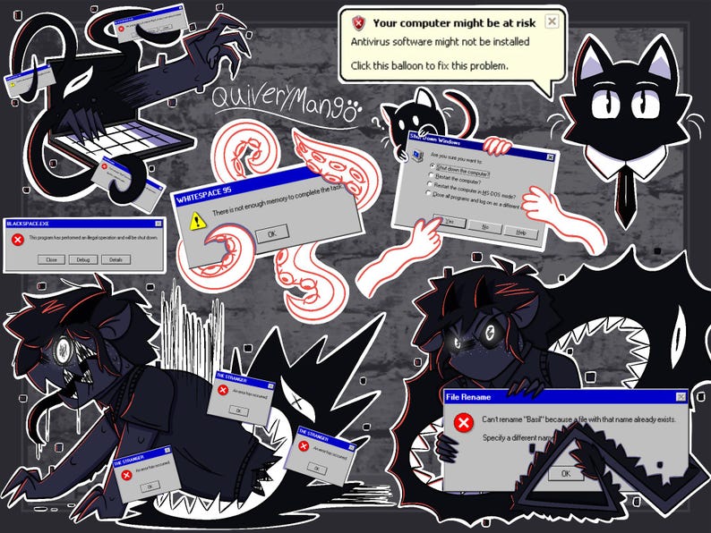 BLACKSPACE.EXE Print - Omori - Etsy