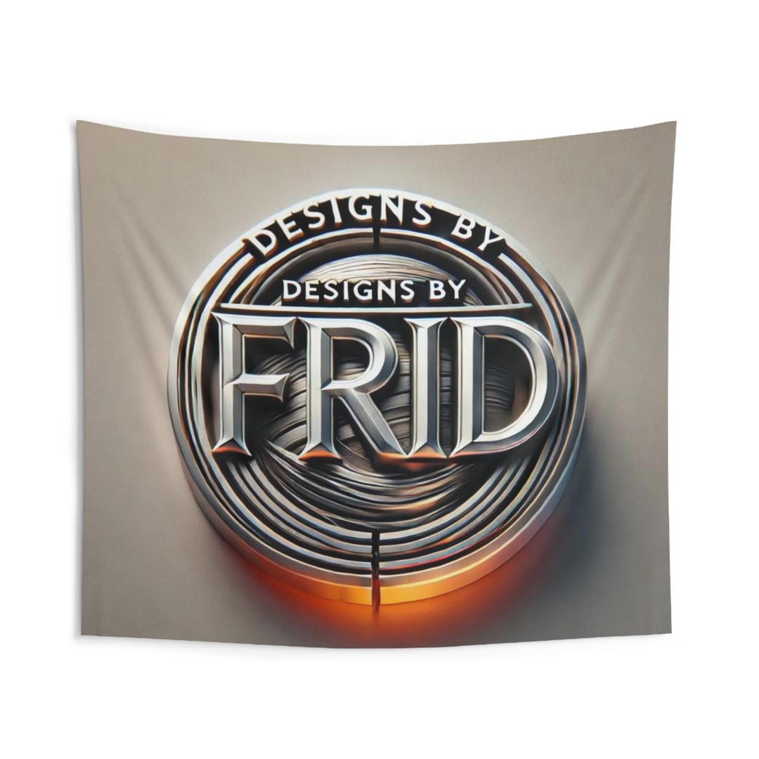 Bold 'designs by Frid' Logo Tapestry 88''x104'' 100% Polyester, 3D ...