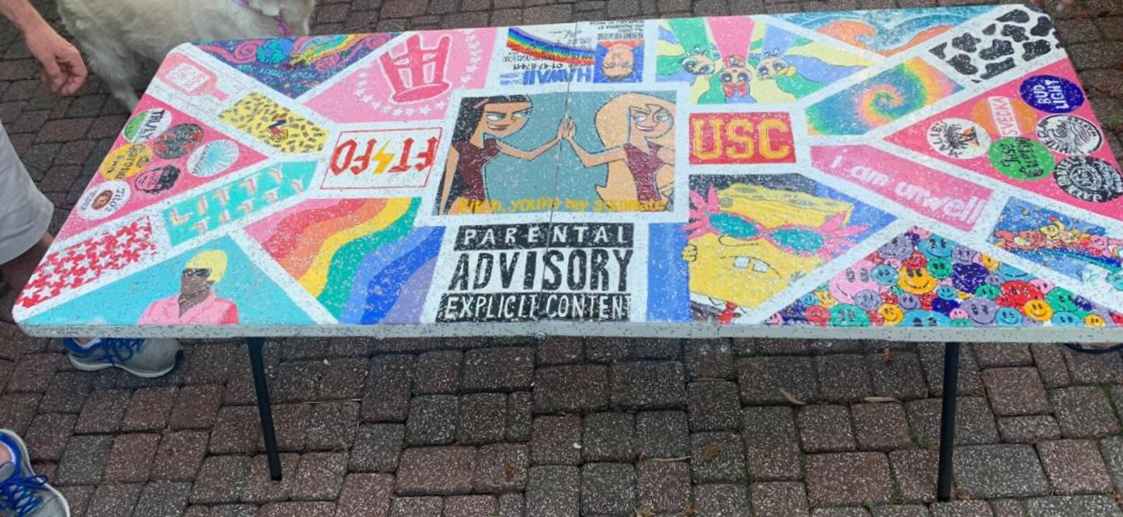 Custom Painted Folding Table (for Beer Pong, Parties, Graduation Events ...