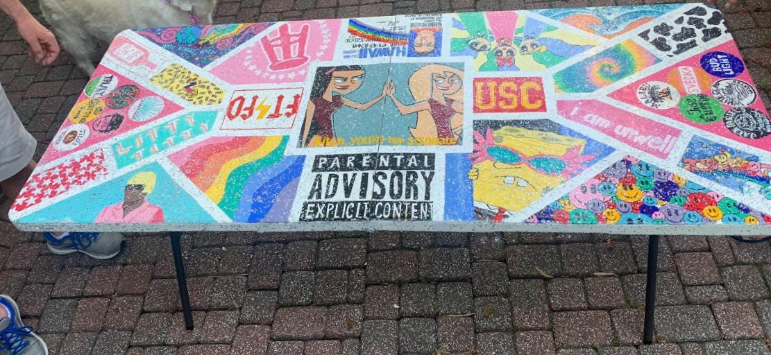 Custom Painted Folding Table (for Beer Pong, Parties, Graduation Events ...