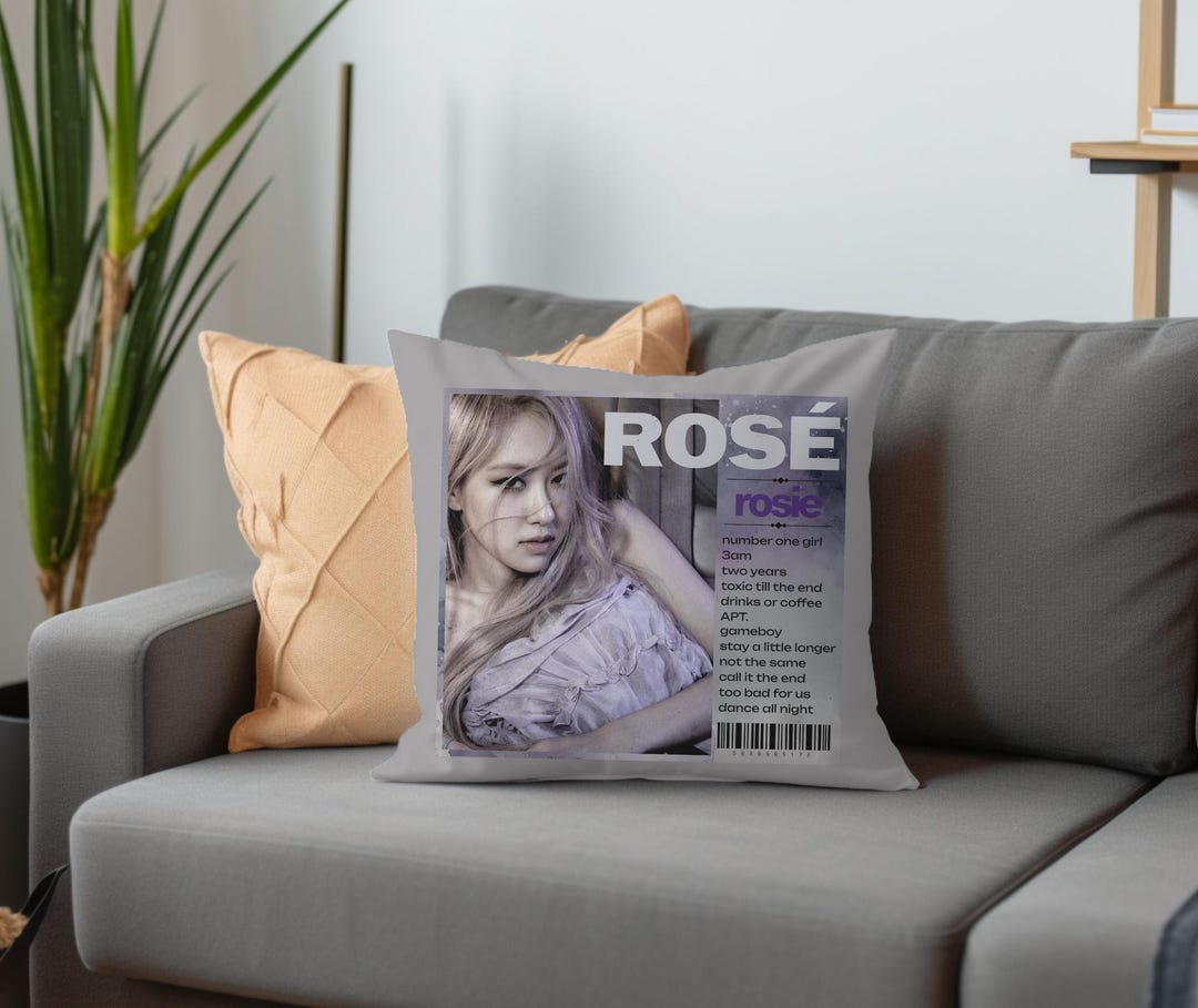 Singer Rosé Graphic Square Pillow. Korean Pop Music Pillows, K-pop ...