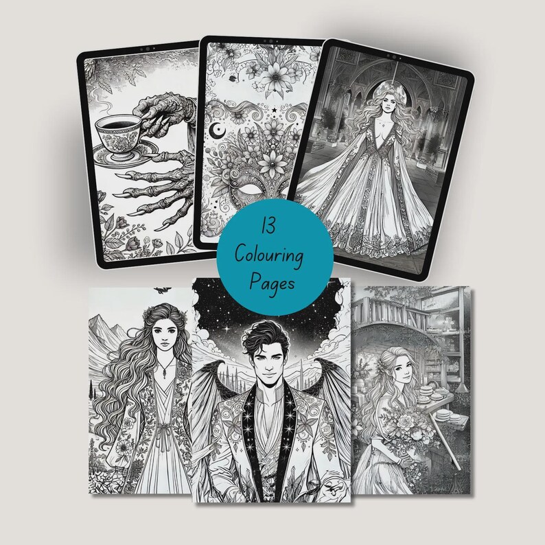 ACOTAR Printable Coloring Book | Velaris Night Court Pages | Fae ...