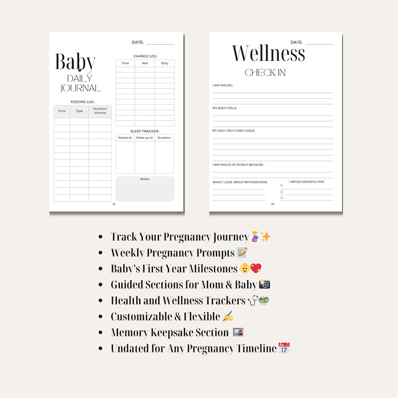 Pregnancy Journal, Expectant Mother Gift Pregnancy Planner Pregnancy ...