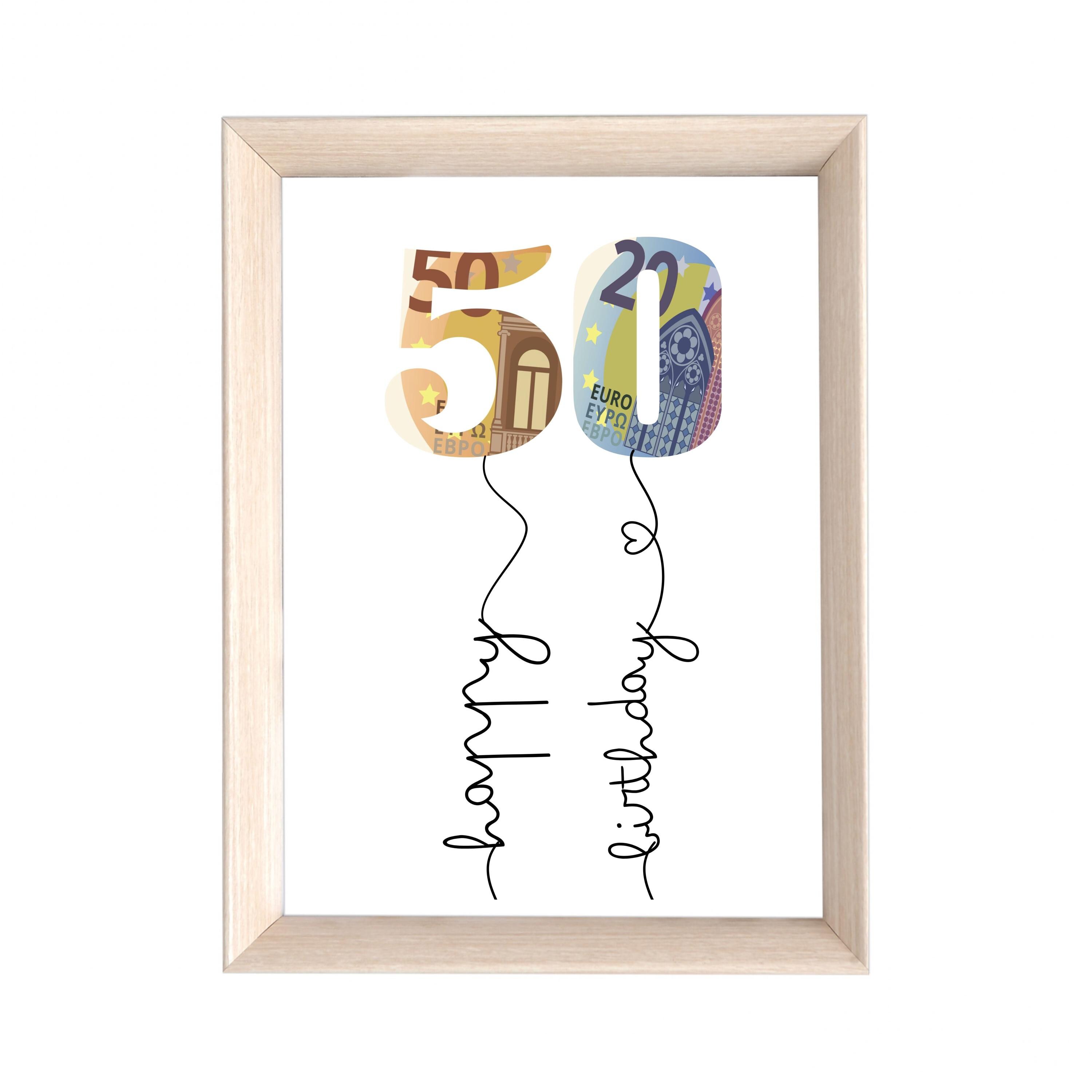 Money Gift | 50th Birthday Gift | Birthday Gift Diy With Money | Money ...