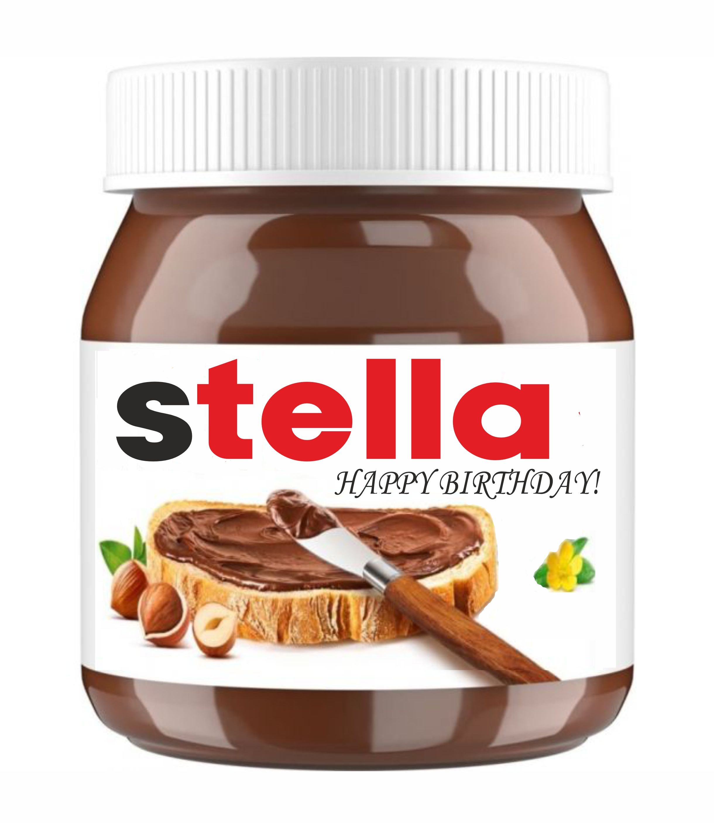 Personalised Chocolate NUTELLA Jar LABEL Printable Digital File Funny ...