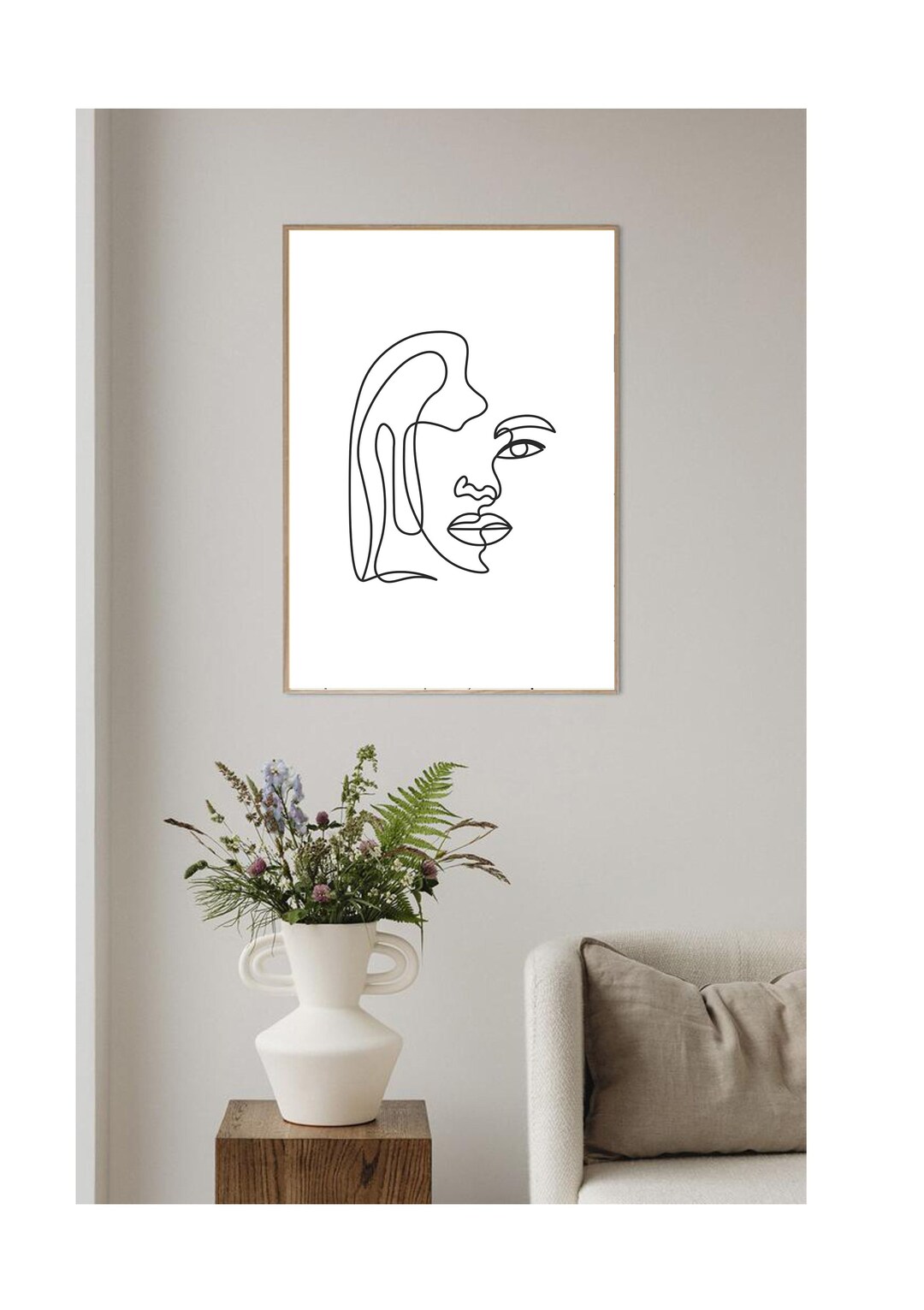 One Line Art Print, Woman Line Art, Downloadable Art, Minimalist Wall ...