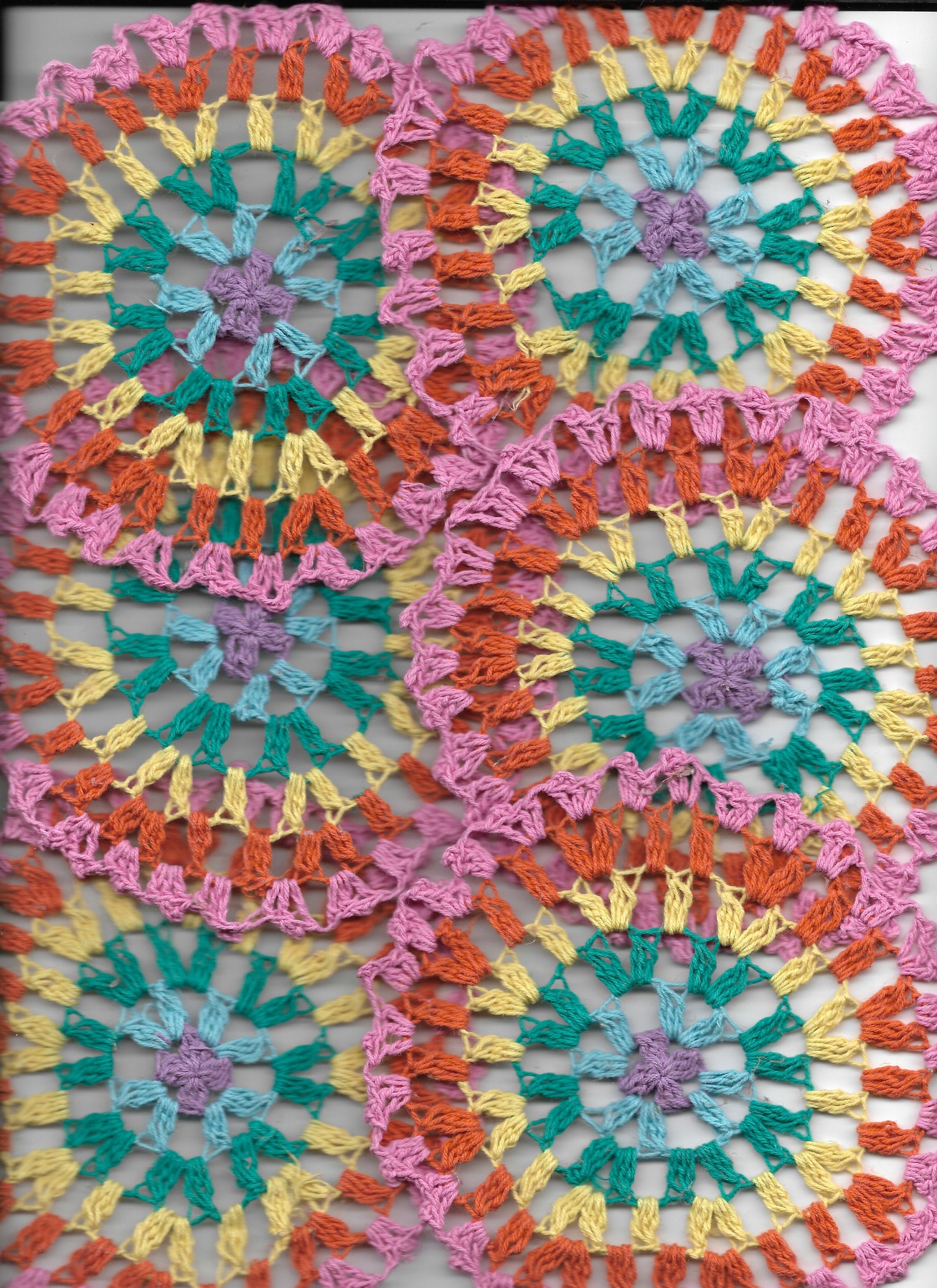 Colorful Doilies Set, 5" Hand Crochet Doilies ,rainbow Doilies ...