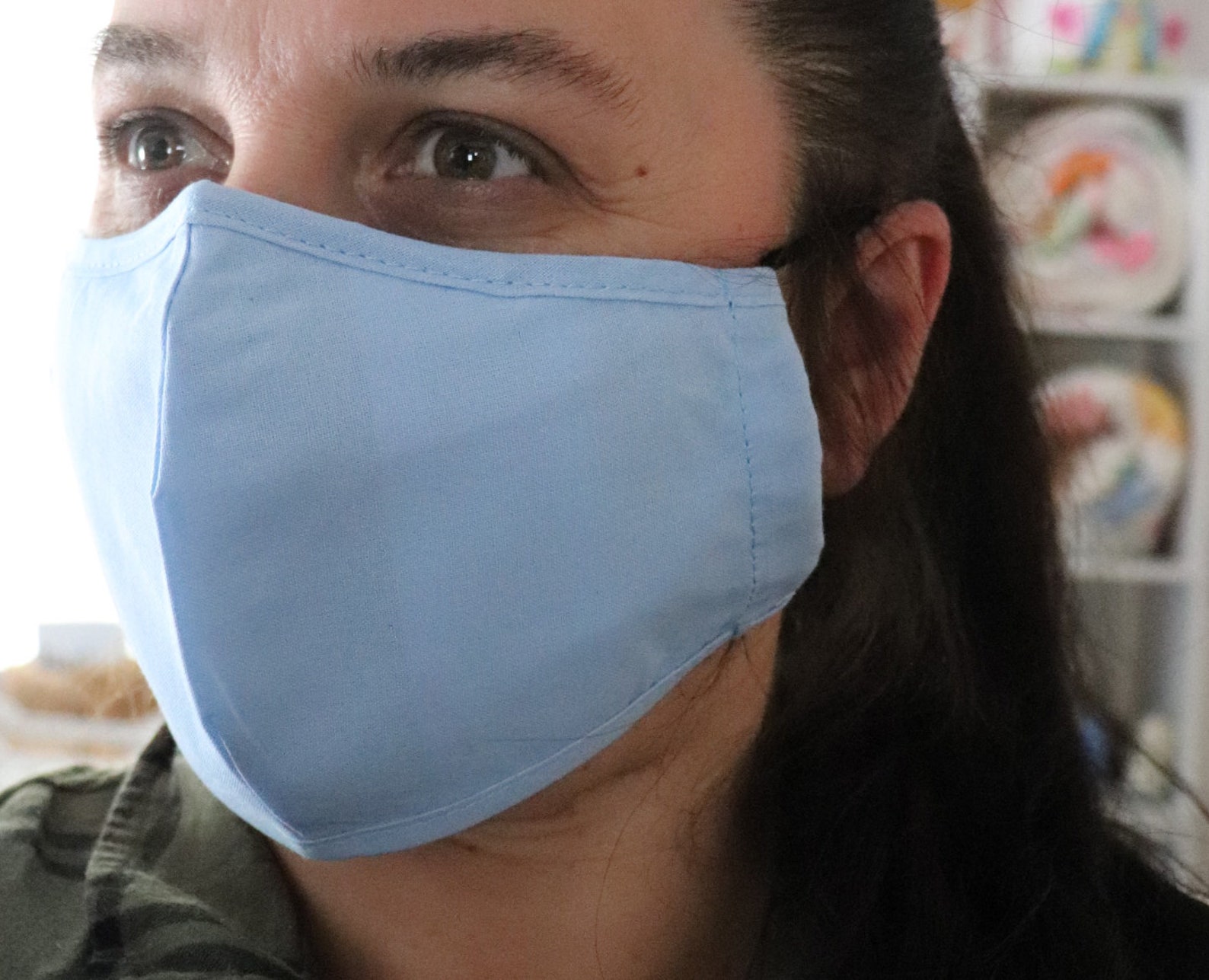 Adult Face Mask With Filter Pocket 100% Cotton Washable - Etsy