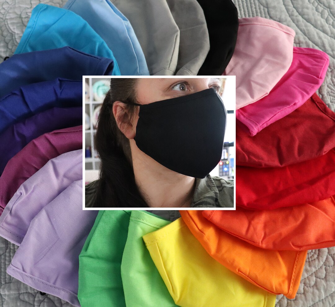 Face Mask With Nose Wire Filter Pocket Washable Cotton Face Mask ...