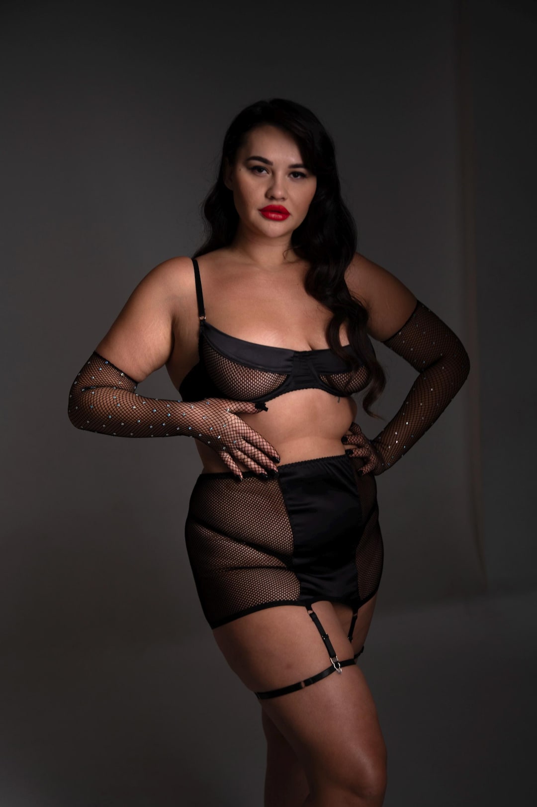 Mesh Lingerie Embroidery Lingerie Black Mesh Lingerie Plus Size