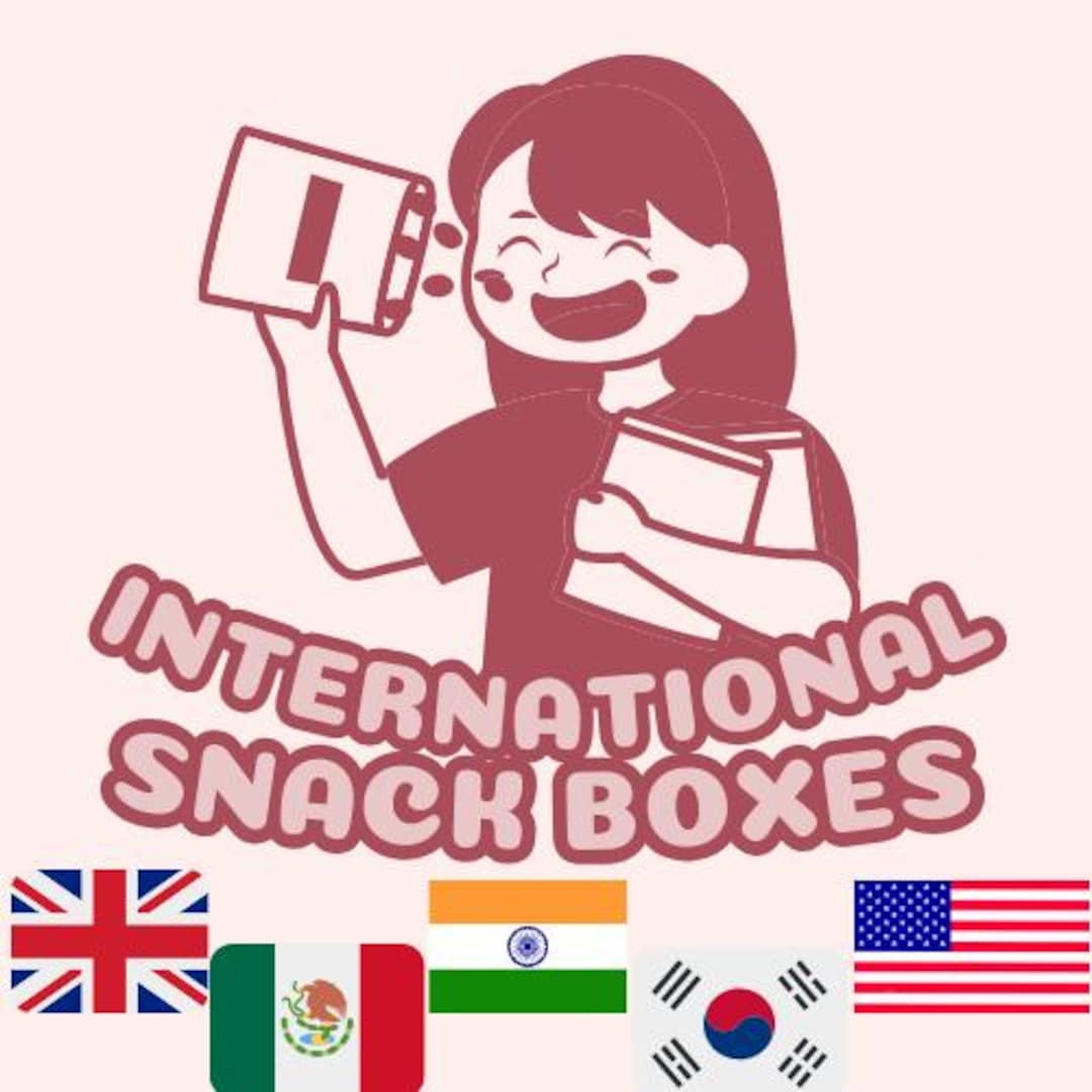 International Snack Box – Full Size Snacks & Drink, Global Flavors - Etsy