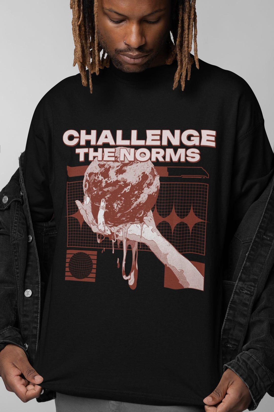 Challenge the Norms Comfort Color Anime Graphic Tee Bold Statement ...