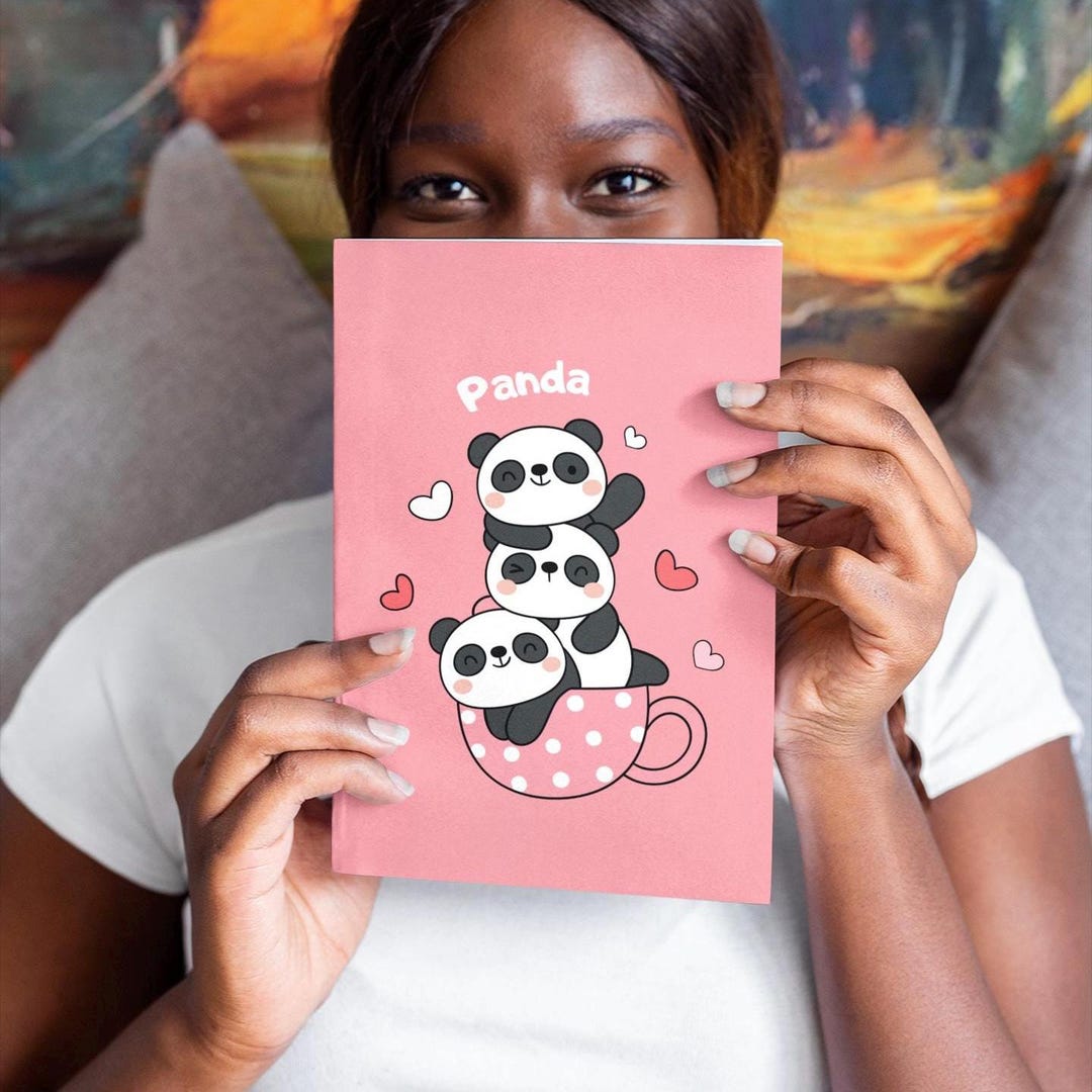 Cute Panda Hardcover Journal | Perfect for Kids, Gifts, and Daily ...