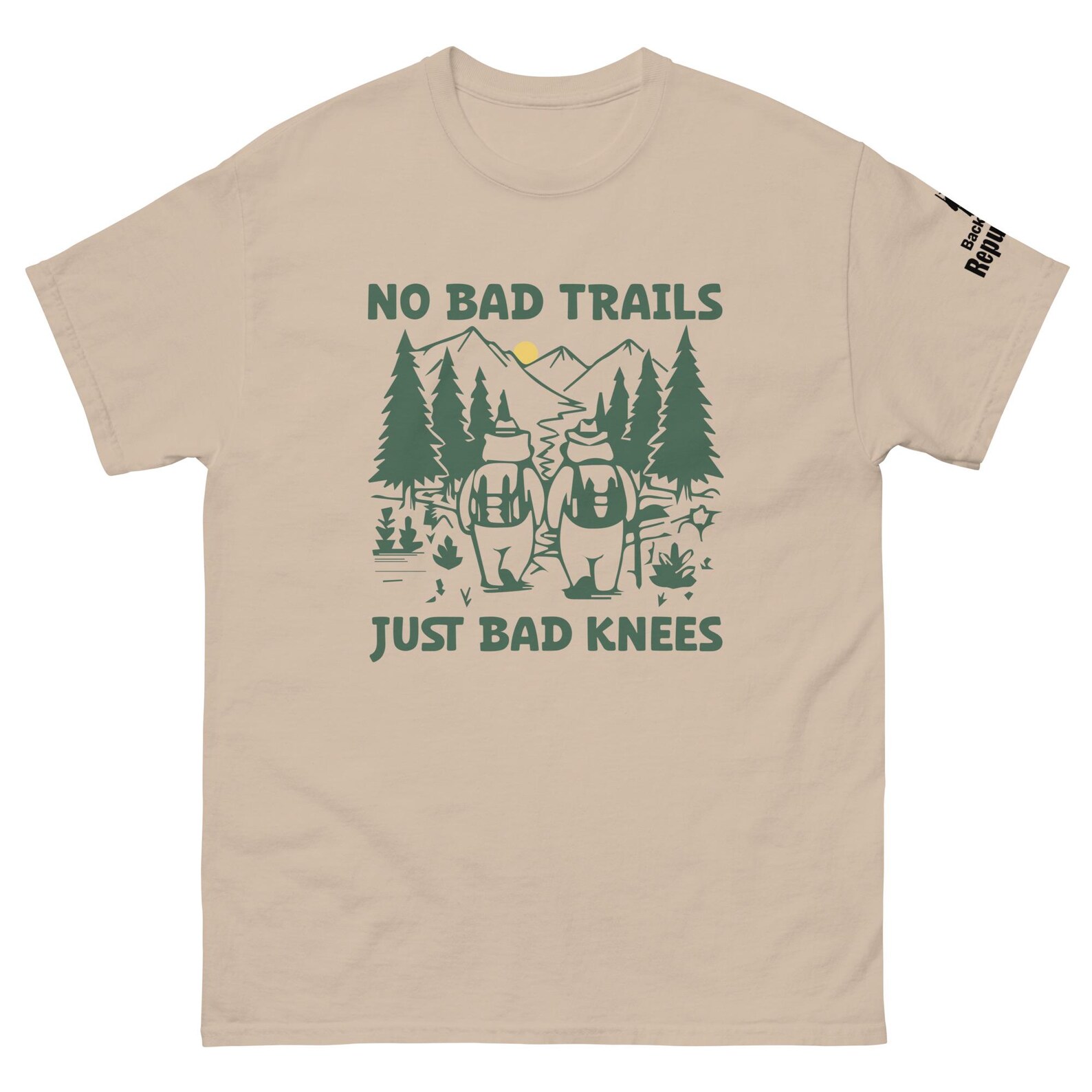 No Bad Trails Just Bad Knees | Funny Hiking Shirt | Camping Shirt ...