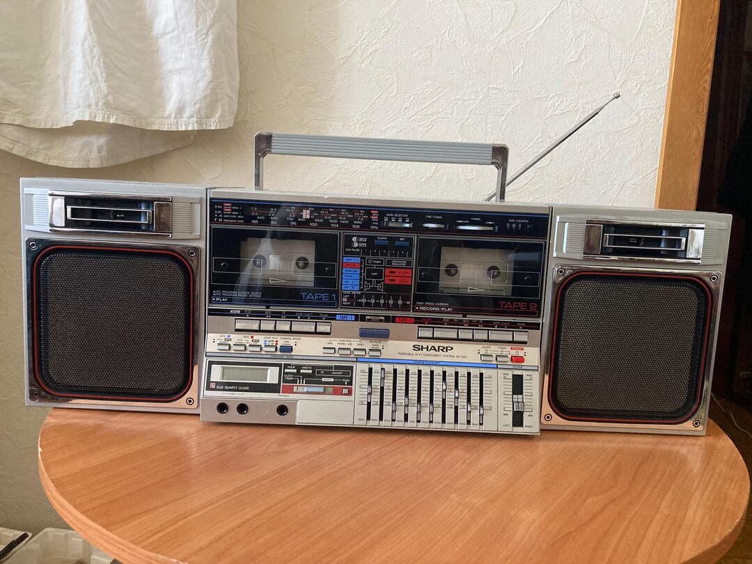 Sharp GF - 800 Z Japan Vintage Double Casette Boombox Rare ! - Etsy