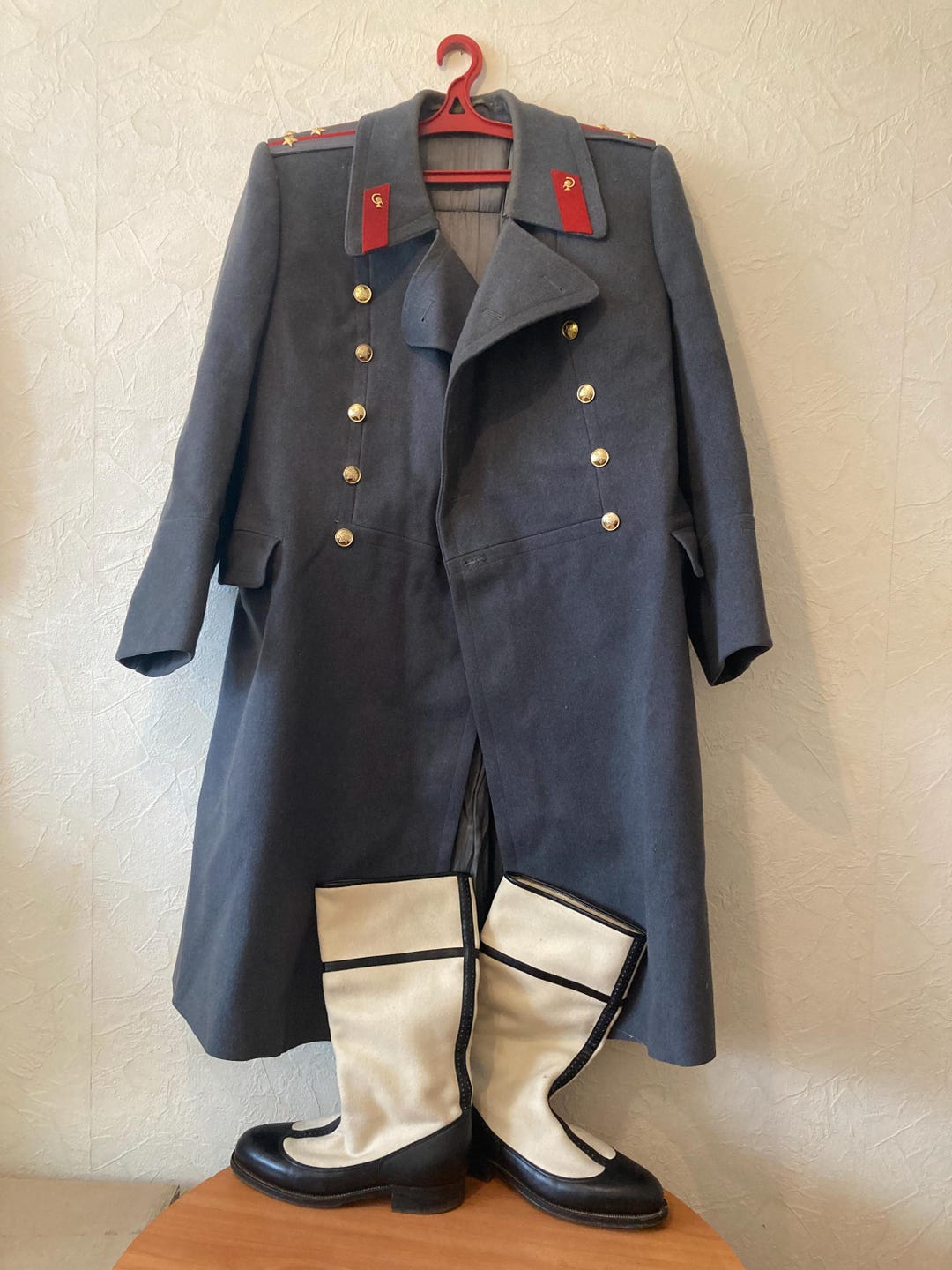 Vintage Wool Coat of the Soviet Era Boots Burkas Boots General's ...