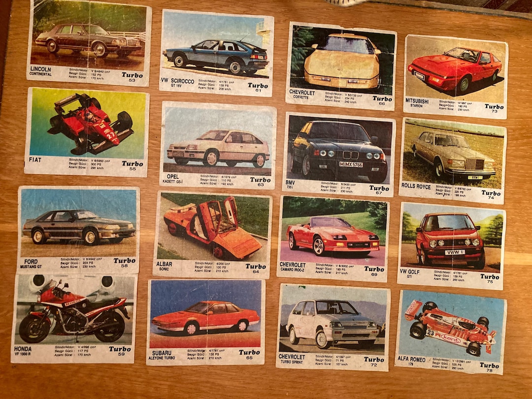 Set Chewing Turbo Gum Stickers Turbo Black 2 Series 51-120 Chewing Gum ...