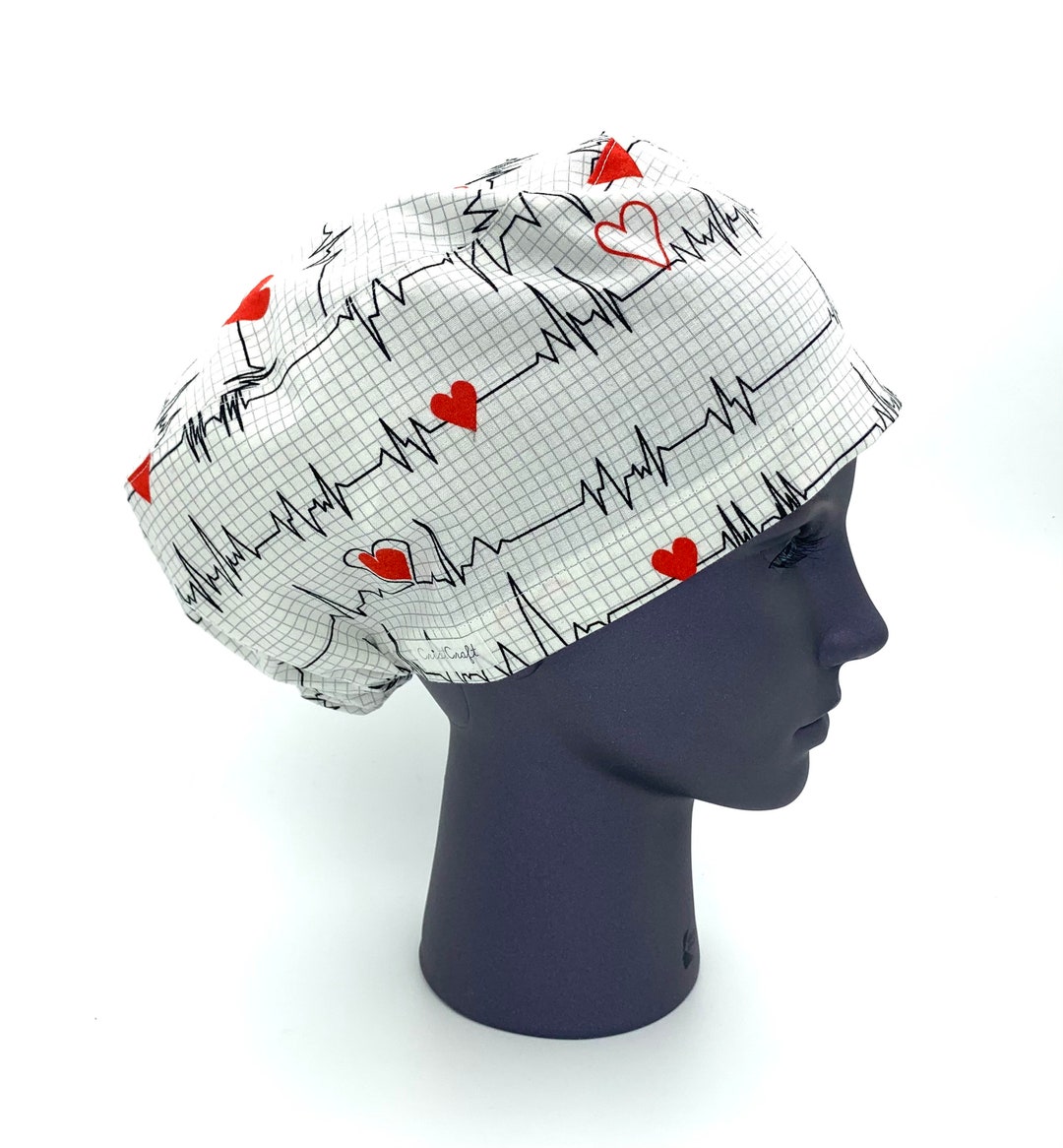 EKG Euro Style Scrub Cap, Surgery Hat, Medical Surgical Hair Cover for ...