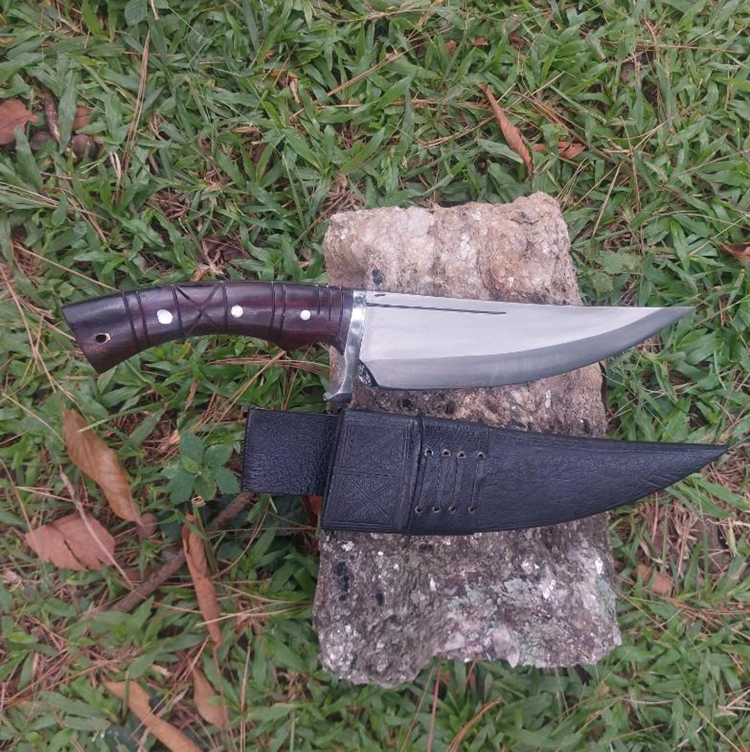 10-inch Hammered Bowie Knife: Hand-forged Small Kitchen Knife Expertly ...
