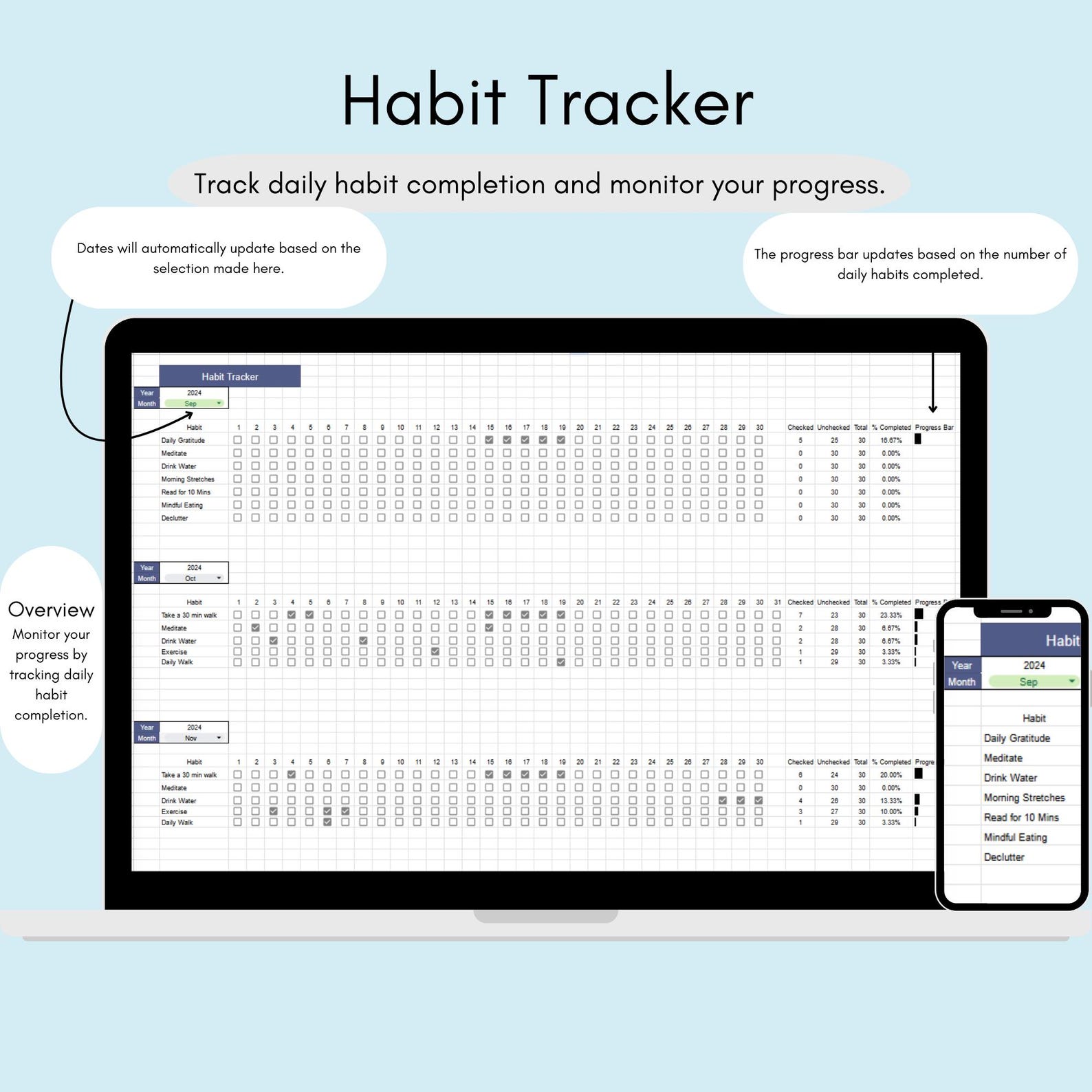 Weight Loss Tracker Spreadsheet for Google Sheets: Daily, Weekly Weigh ...