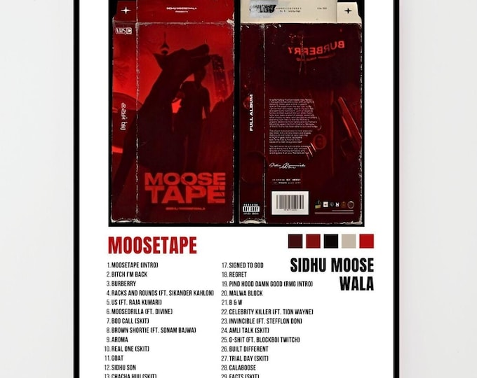 Sidhu Moosewala Moosetape Album Poster | Punjabi Song Poster| Indian ...