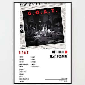 G.O.A.T | Diljit Dosanjh | Album Cover | Poster - Etsy UK