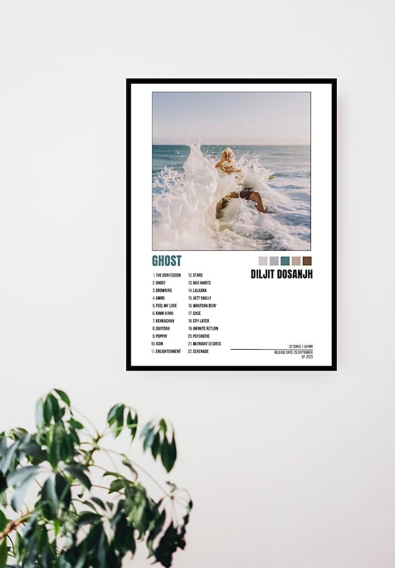 Ghost Diljit Dosanjh Album Cover Poster - Etsy