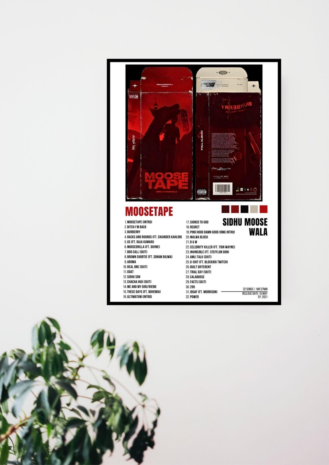 Moosetape | Sidhu Moose Wala | Album Cover | Poster - Etsy UK