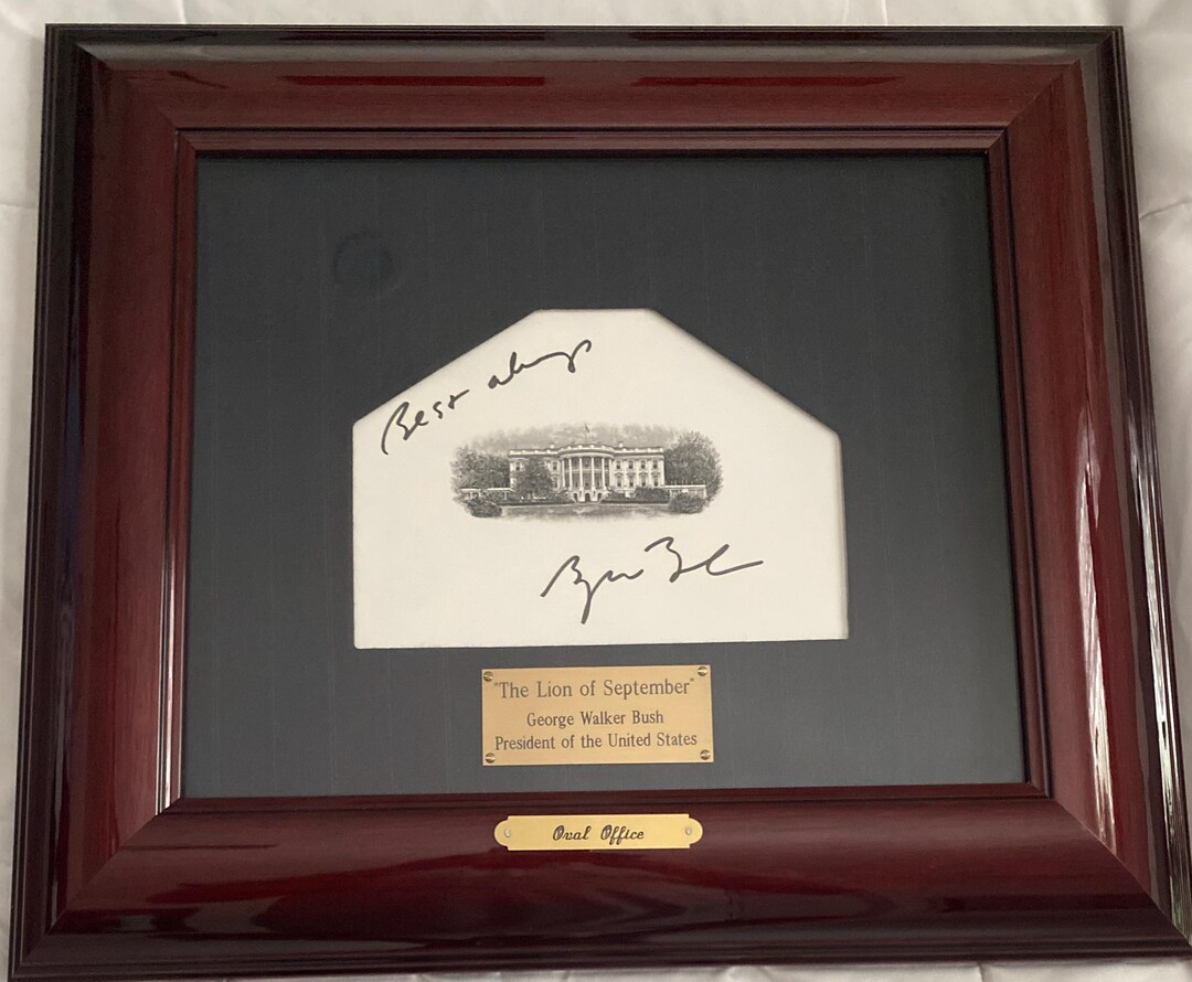 George W. Bush Autograph – Rare Official White House Vinette – “the ...