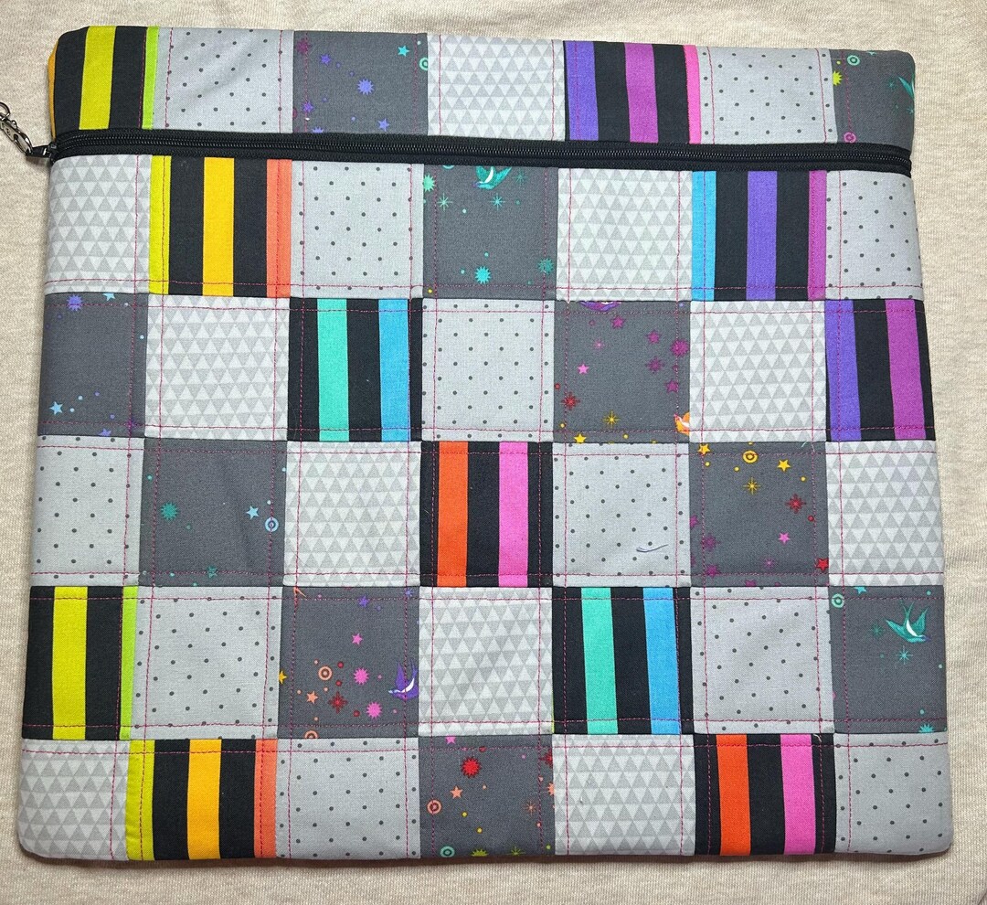 Tula Pink Grayscale Project Bag With Leopards - Etsy