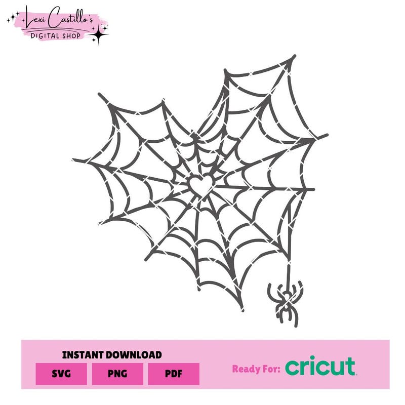 Spiderweb Heart - Etsy