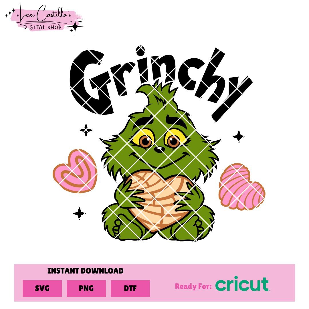 DIGITAL DOWNLOAD - Svg Png Dtf Baby Grinch Concha - Cricut Cut File - Etsy