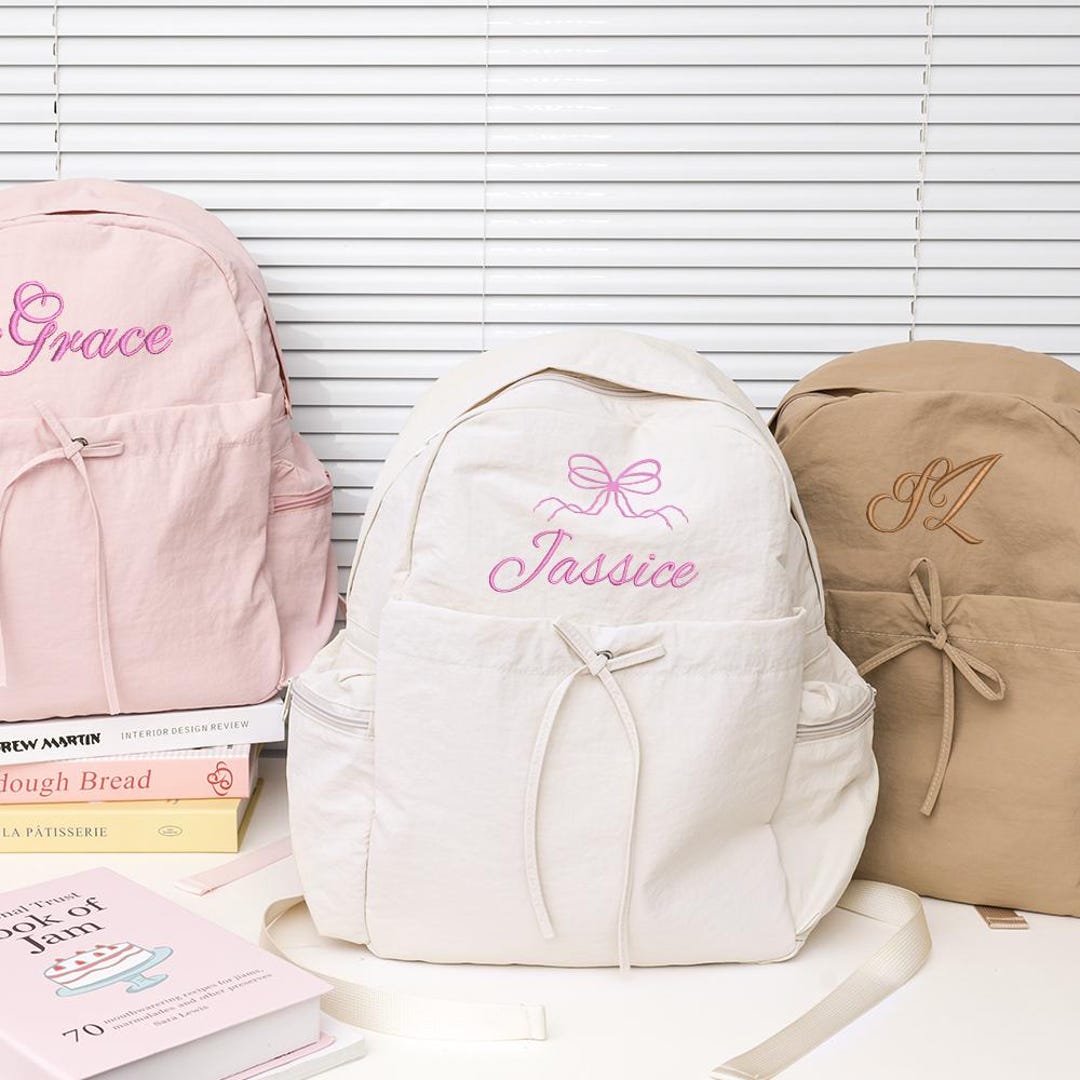 Custom Kid Pink Bow Dance Backpack,personalized Ballet Backpack With ...